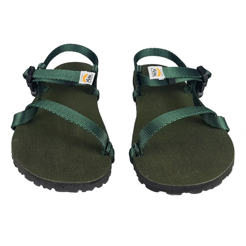 Minimalist sandals MANASLU MORO 10mm Vibram + green CORDURA